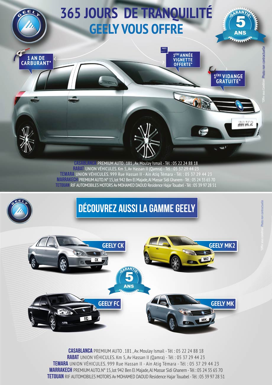 GEELY MK2 neuve en promotion au Maroc - wandaloo.com